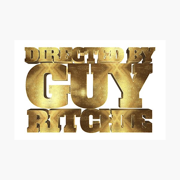 Lámina fotográfica «Escrito y dirigido por Guy Ritchie Gold» de Under ...