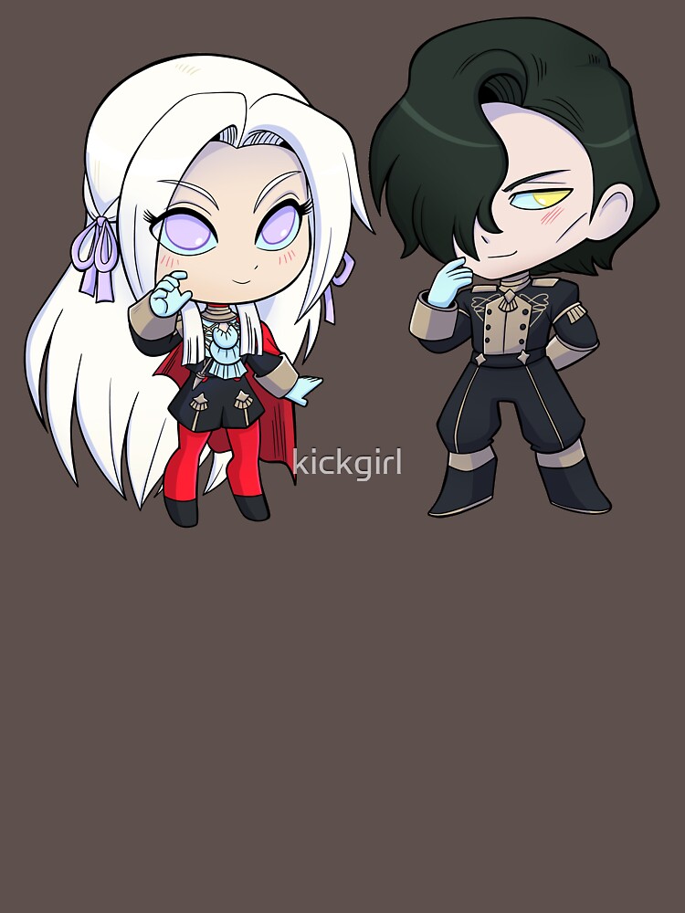 "Edelgard and Hubert - Fire Emblem Three Houses - Chibi Cuties" T-shirt ...