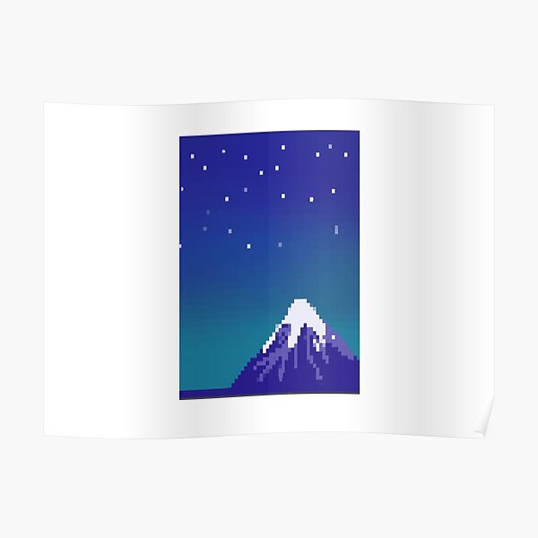 "8-bit Night" Poster for Sale by littlesiren08 | Redbubble