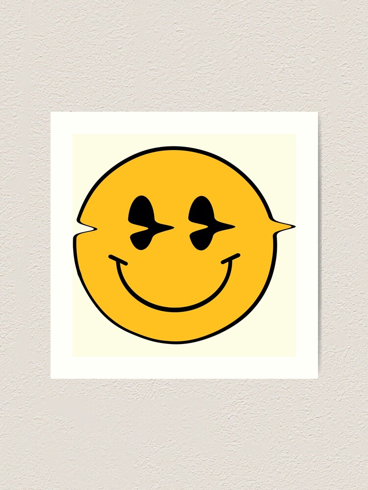 "Distorted Smiley Face" Art Print for Sale by Vickyetche | Redbubble