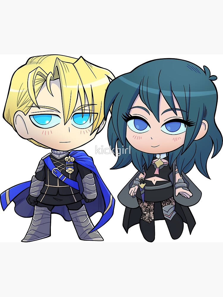 "Byleth (F!Byleth) and Dimitri - Fire Emblem Three Houses - Chibi ...