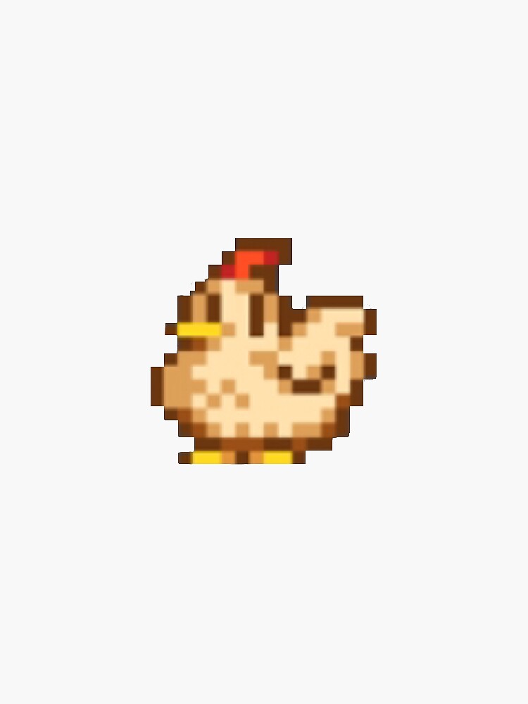 "stardew valley chicken" Sticker for Sale by shipston | Redbubble