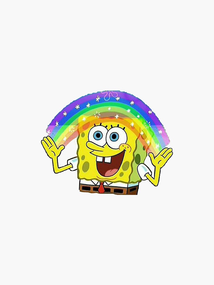 "Spongebob Rainbow" Sticker by carleyb06 | Redbubble