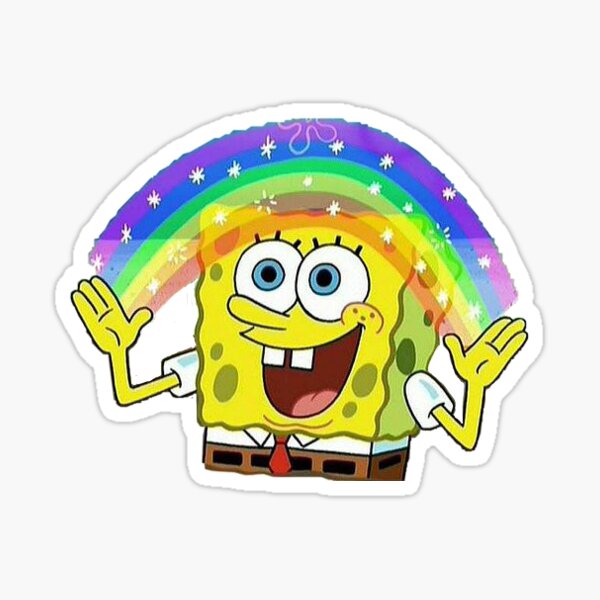 "Spongebob Rainbow" Sticker by carleyb06 | Redbubble