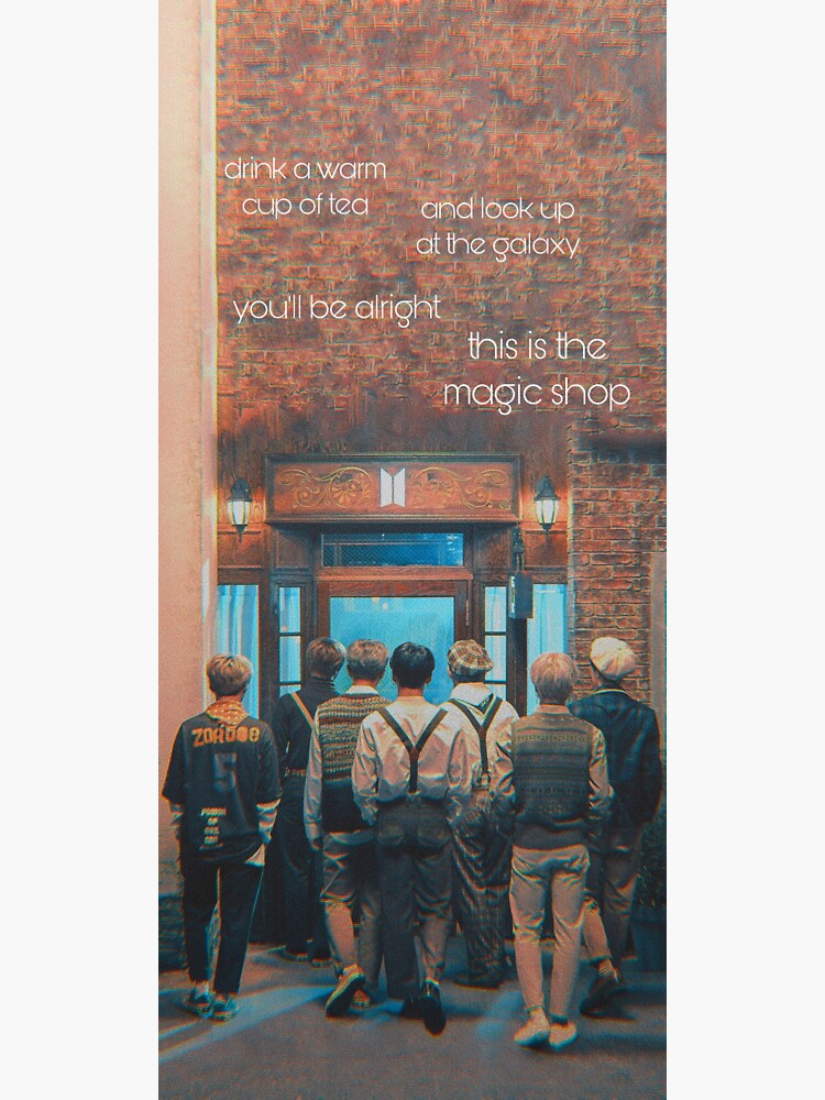 Pegatina «BTS Magic Shop» de kyabrogdon | Redbubble