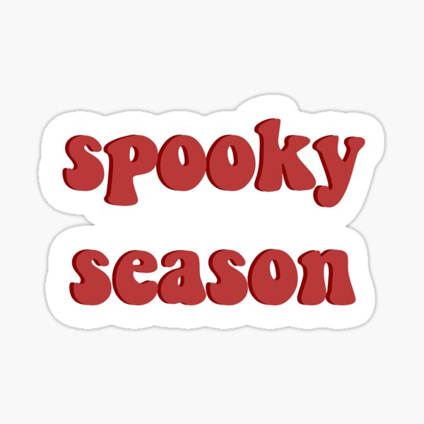 "Red Spooky Season Sticker" Sticker for Sale by ItsSophieC | Redbubble