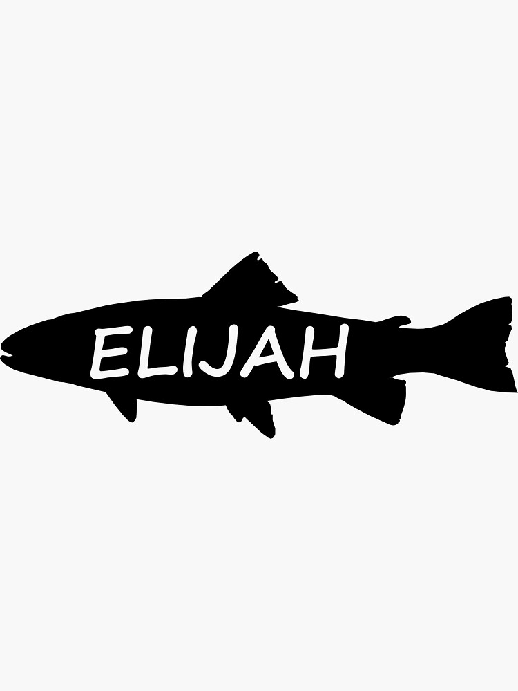 "Elijah Fish" Sticker by gulden | Redbubble