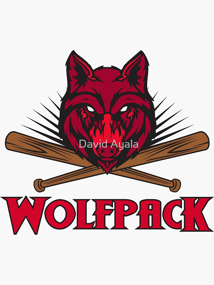 "Wolfpack baseball logo" Sticker by DavidAyala | Redbubble