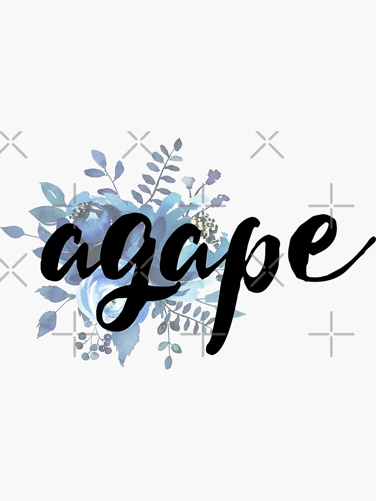 "Christian Bible Verse Quote - Agape" Sticker for Sale by ...