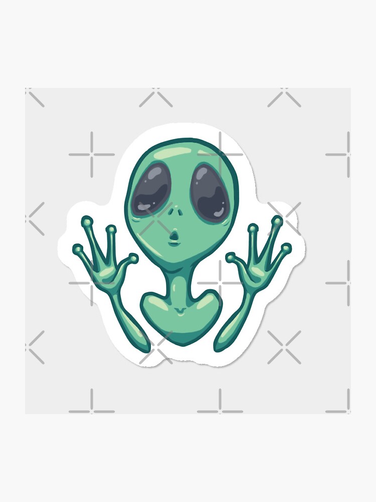 "Alien Sticker" Sticker by SouthSoundArts | Redbubble
