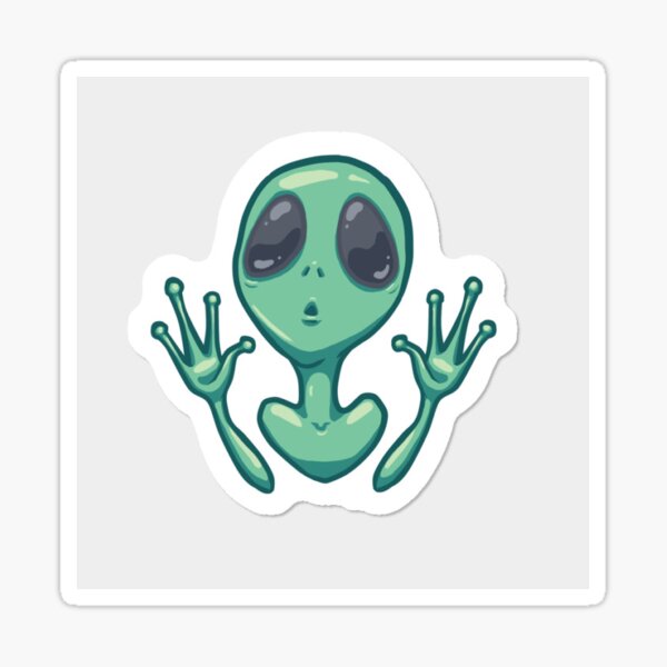 "Alien Sticker" Sticker by SouthSoundArts | Redbubble