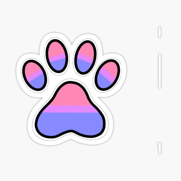 "Biseuxal Pawprint Pride LGBT LGBTQ+" Sticker for Sale by Minty-Toast ...