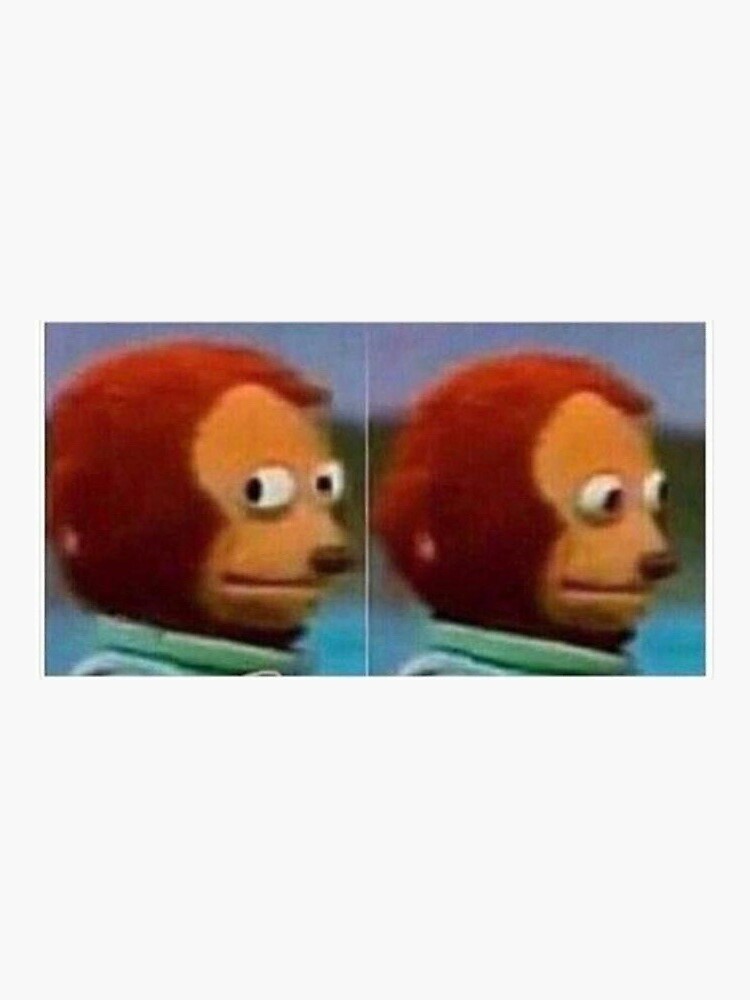 "Side Eye Monkey " Sticker for Sale by alien4213 | Redbubble