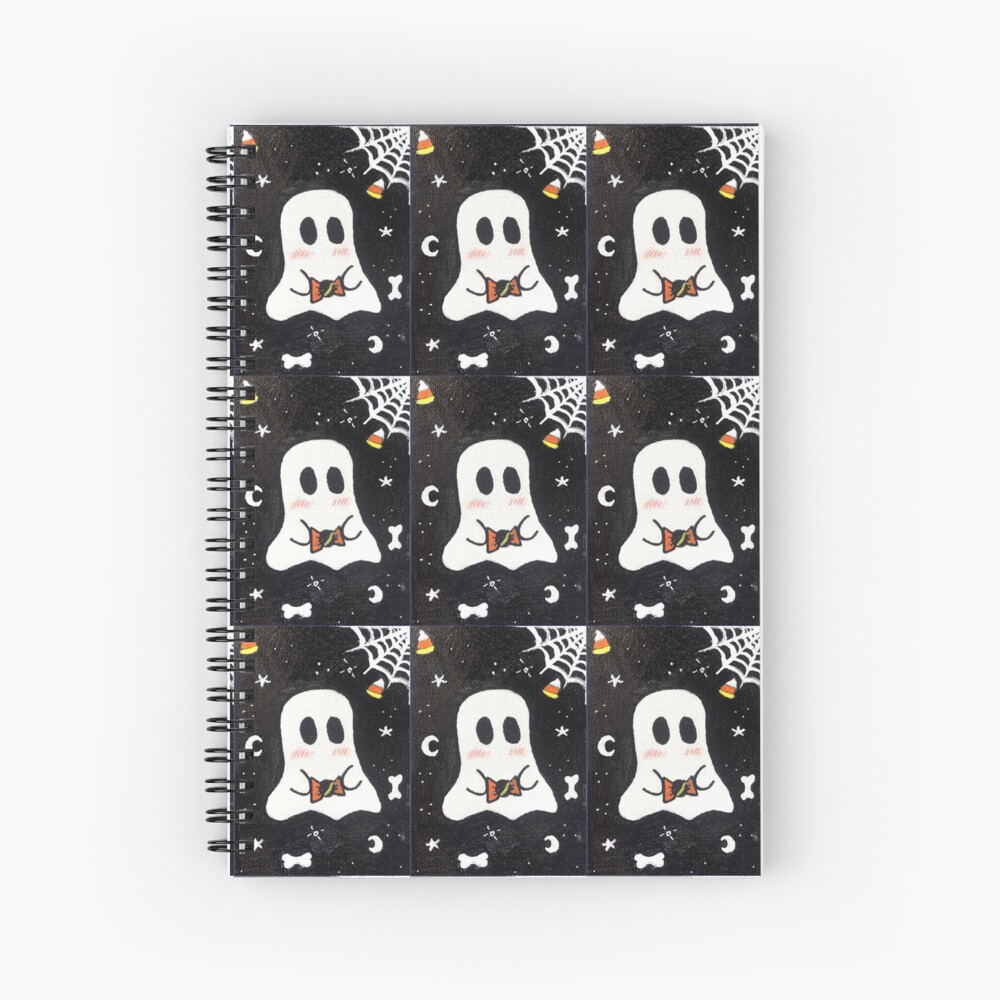 "Cute Ghost— Baby Boo! " Spiral Notebook for Sale by annoif | Redbubble