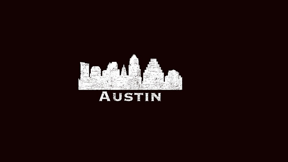 "Austin Skyline (distressed)" by Dan Brady | Redbubble