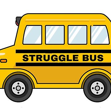 "Struggle bus cartoon" Sticker for Sale by Davissudha | Redbubble