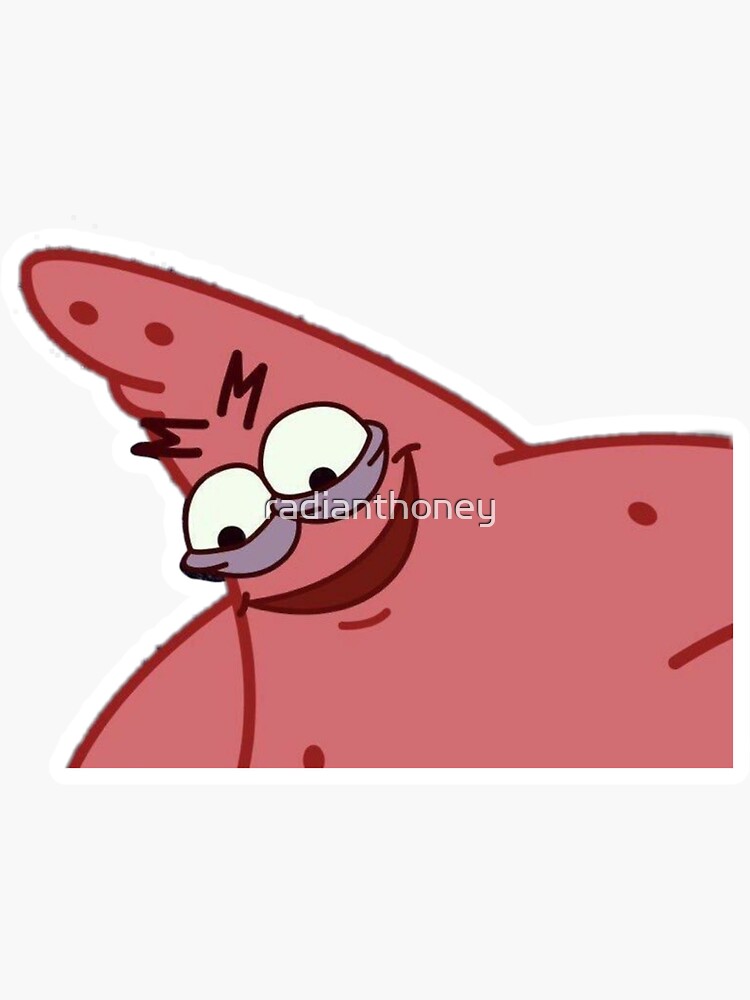 "Meme/Angry Patrick " Sticker for Sale by radianthoney | Redbubble