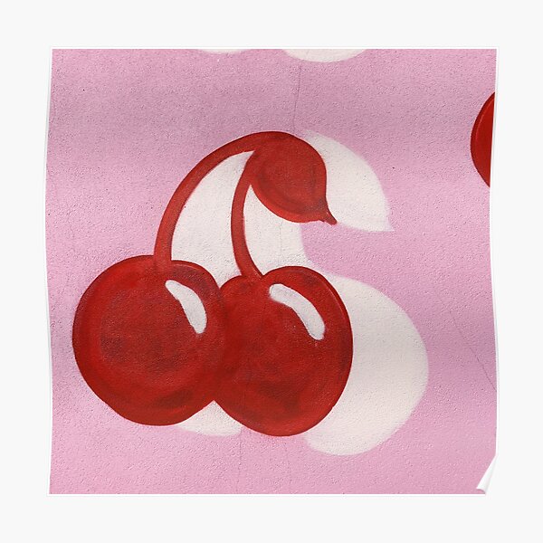 "cherry graffiti" Poster by shopgbc | Redbubble