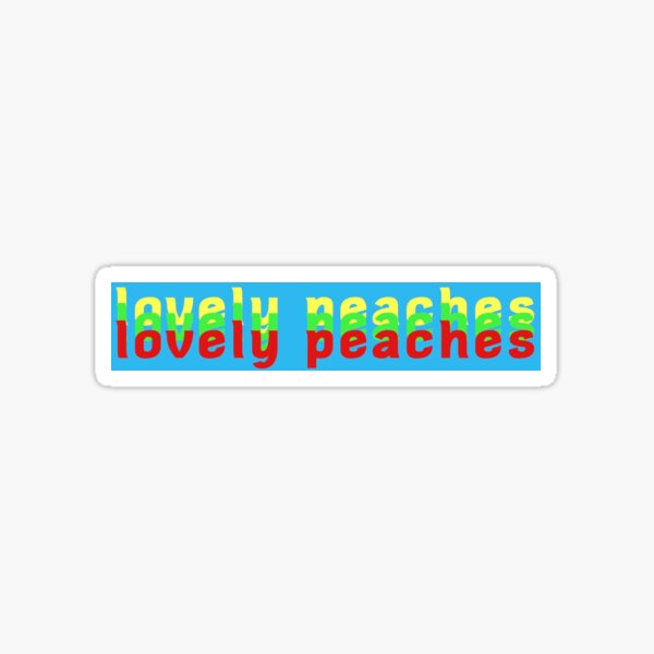 "Lovely Peaches Sticker" Sticker for Sale by SWEETLlKEHONEY | Redbubble