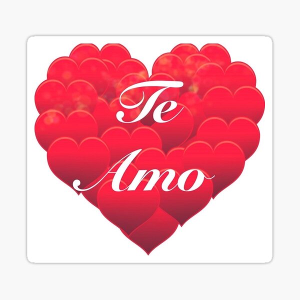"Te amo" Sticker by Mamb1566 | Redbubble