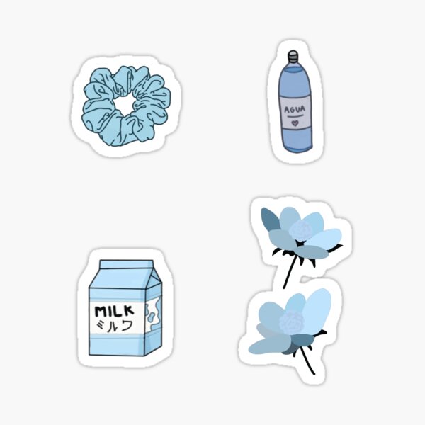 "Blue themed" Sticker for Sale by --isabella-- | Redbubble