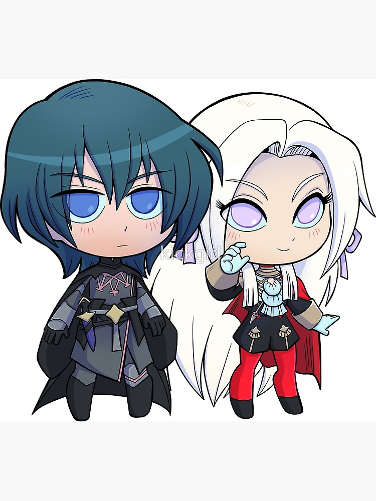 "Byleth (M!Byleth) and Edelgard - Fire Emblem Three Houses - Chibi ...