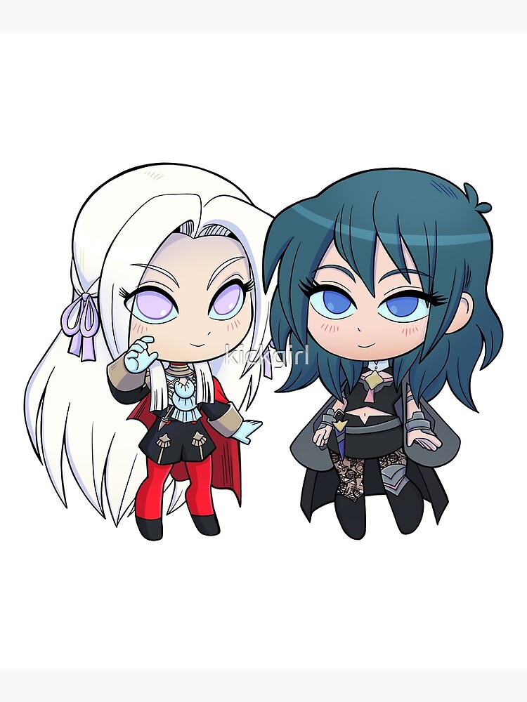 "Byleth (F!Byleth) and Edelgard - Fire Emblem Three Houses - Chibi ...