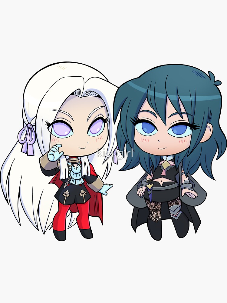 "Byleth (F!Byleth) and Edelgard - Fire Emblem Three Houses - Chibi ...