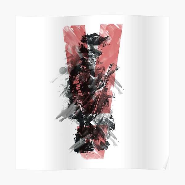 "MGS5 (Red)" Poster for Sale by TheQuirkyFace | Redbubble