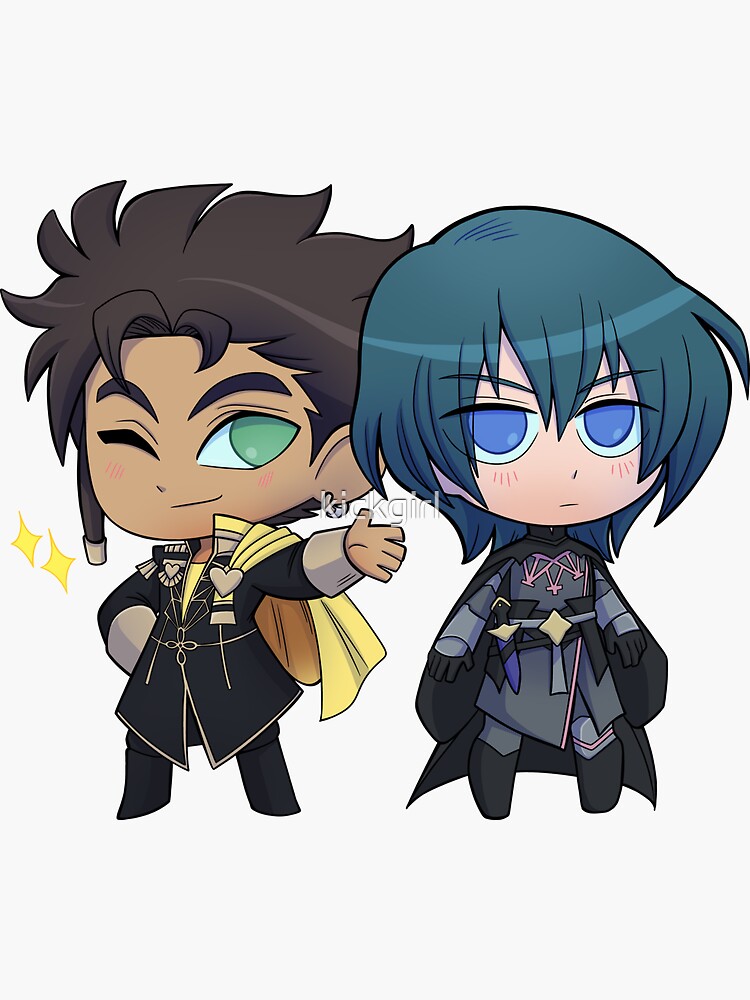 "Byleth (M!Byleth) and Claude - Fire Emblem Three Houses - Chibi Cuties ...