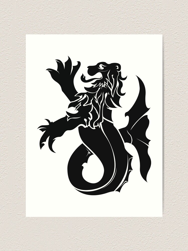 "Medieval heraldry Sea lion " Art Print by alexrow | Redbubble
