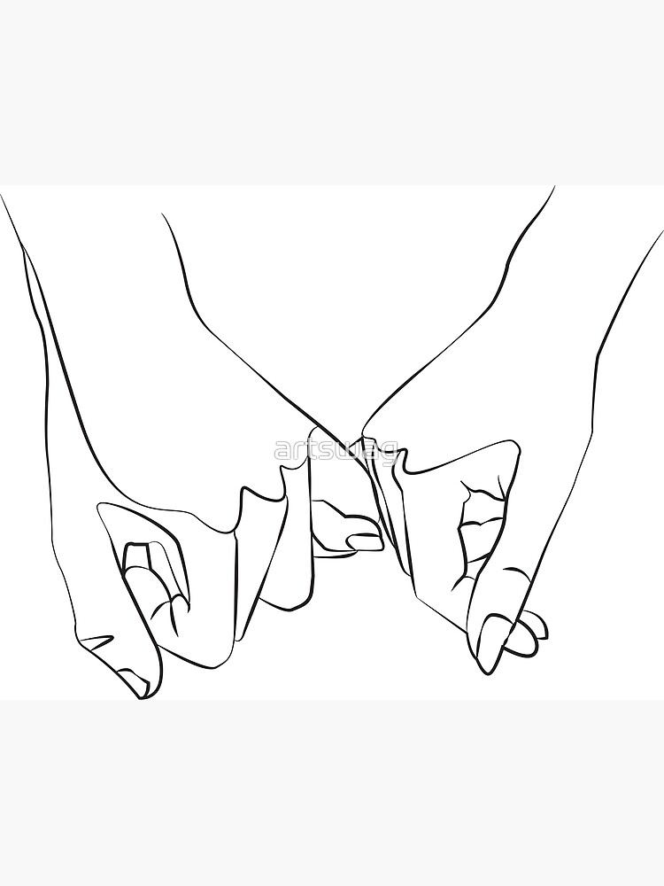 "Holding Hands by Pinky Finger" Art Print for Sale by artswag | Redbubble