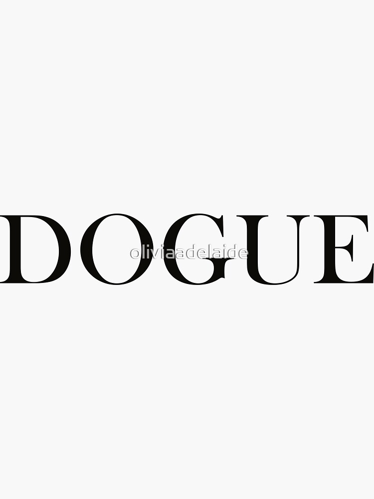 "Dogue Vogue Font Cute Dog Laptop Sticker" Sticker by oliviaadelaide ...