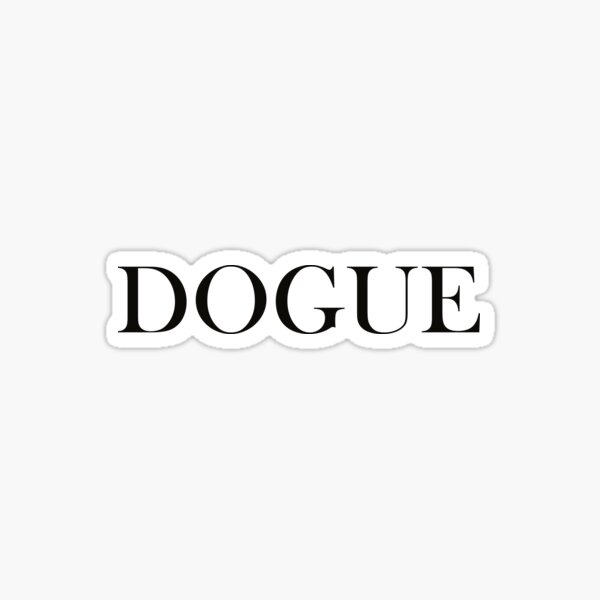 "Dogue Vogue Font Cute Dog Laptop Sticker" Sticker by oliviaadelaide ...
