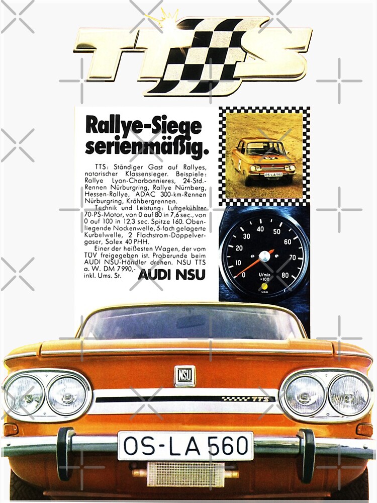 "NSU PRINZ TT / TTS" Sticker by ThrowbackMotors | Redbubble