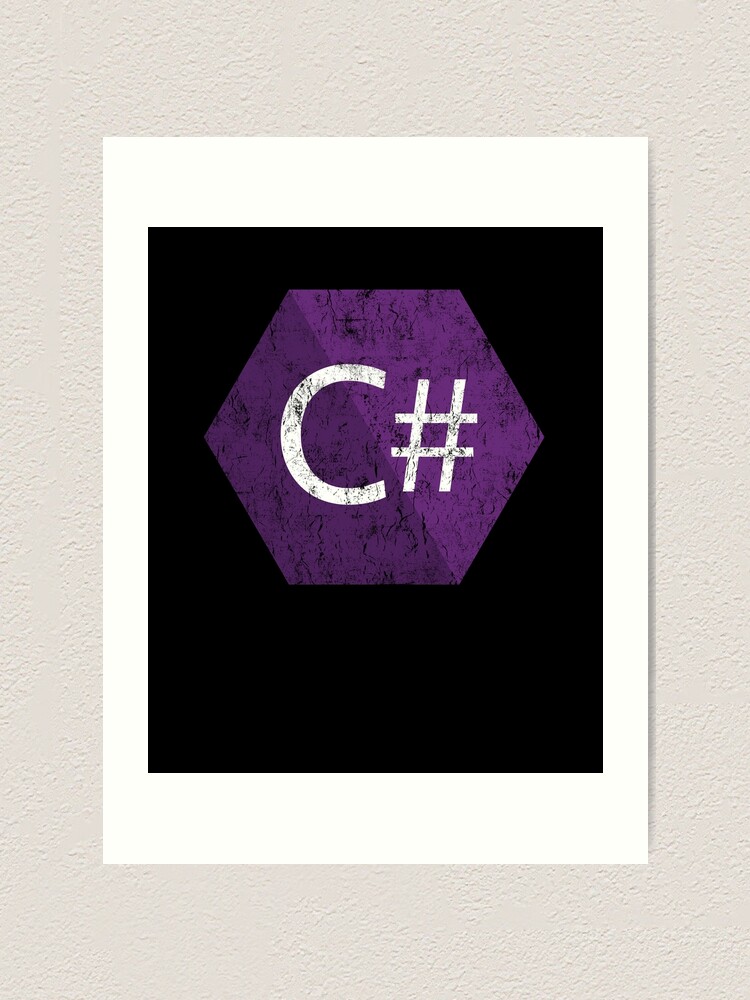 "Vintage C# C Sharp Programmer" Art Print for Sale by vladocar | Redbubble