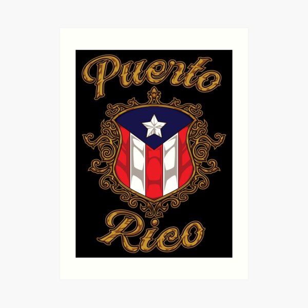 Lámina artística «Emblema de Puerto Rico - bandera puertorriqueña ...