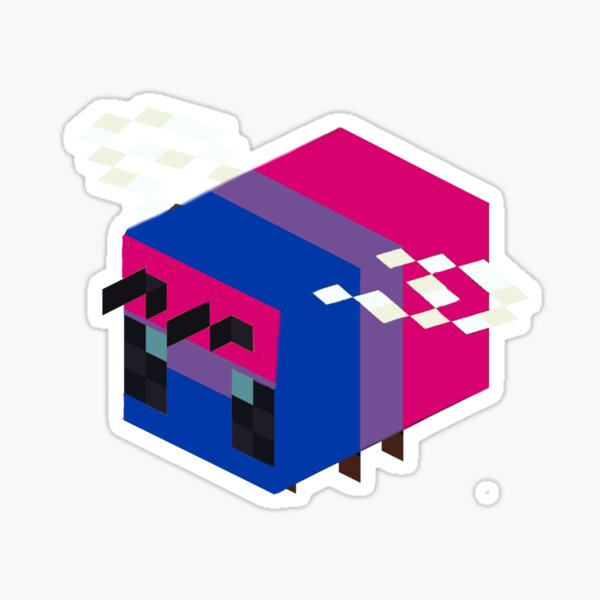 "Bisexual Pride Minecraft Bee" Sticker for Sale by nofandominpart ...