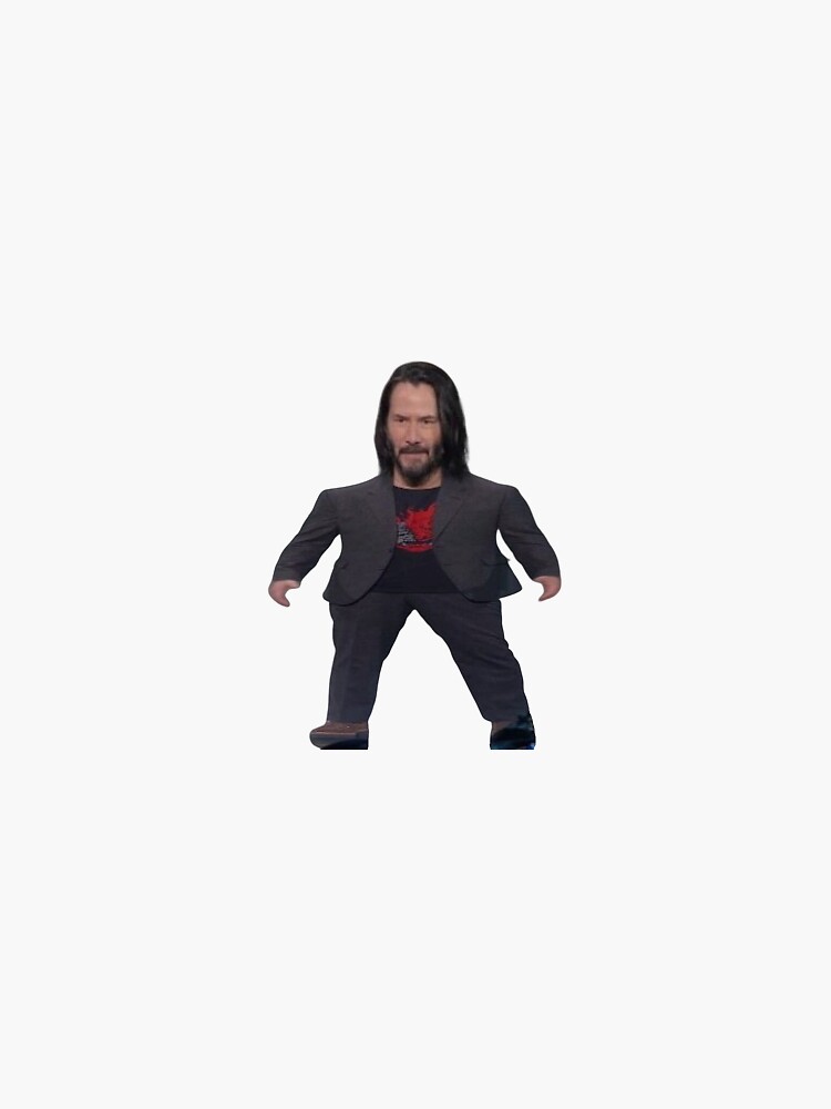 "Mini Keanu Reeves Meme" Sticker for Sale by Dr-Nippy | Redbubble