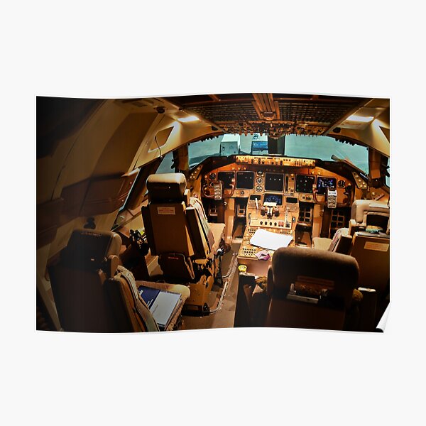 "Boeing 747 Cockpit" Poster for Sale by ThePilotChannel | Redbubble
