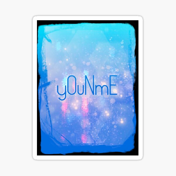 "yOuNmE Blue Dream " Sticker for Sale by deafgirlsart | Redbubble