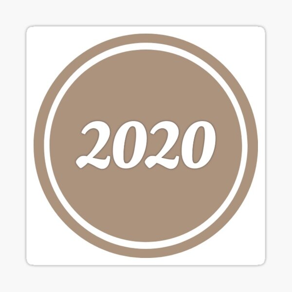"2020 calendar logo" Sticker for Sale by paulaweerts | Redbubble