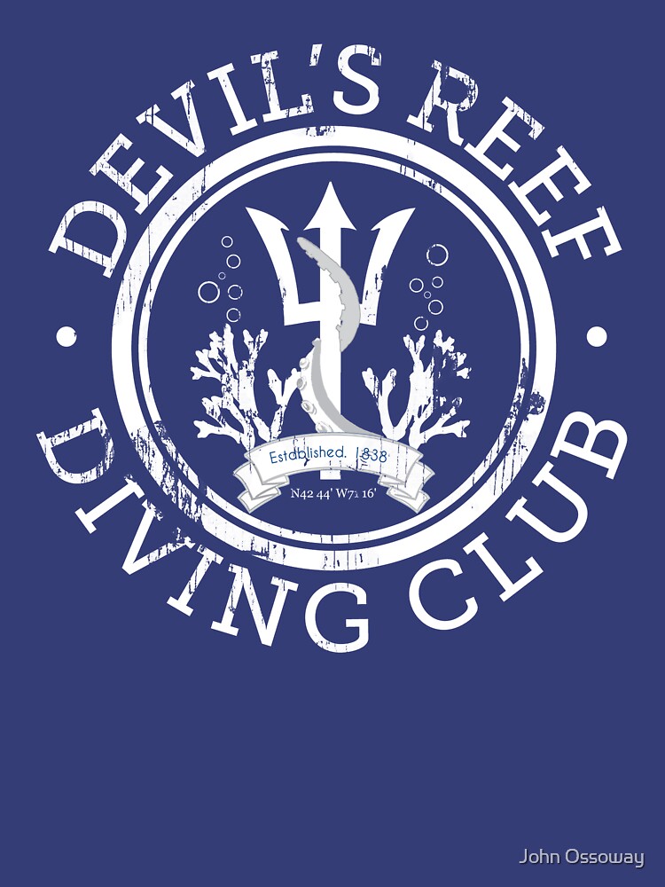 "Devil's Reef Diving Club" T-shirt for Sale by jossoway | Redbubble ...