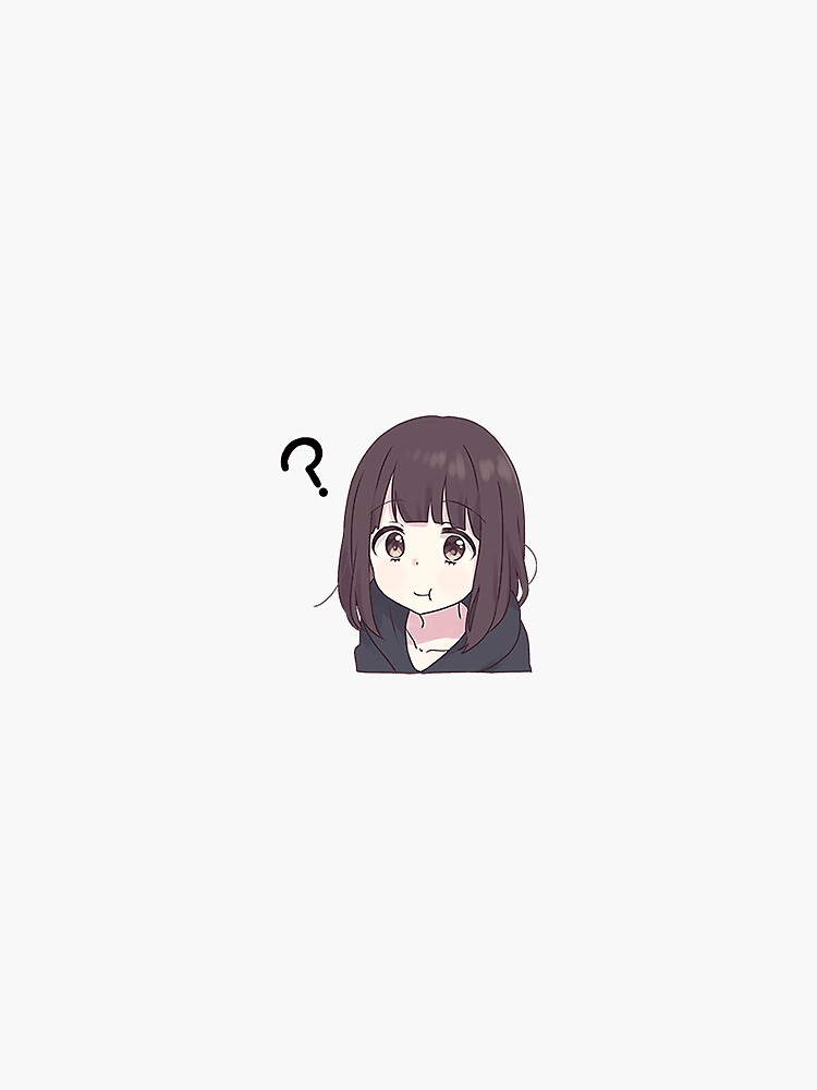 "Confused girl" Sticker for Sale by ewwarie | Redbubble