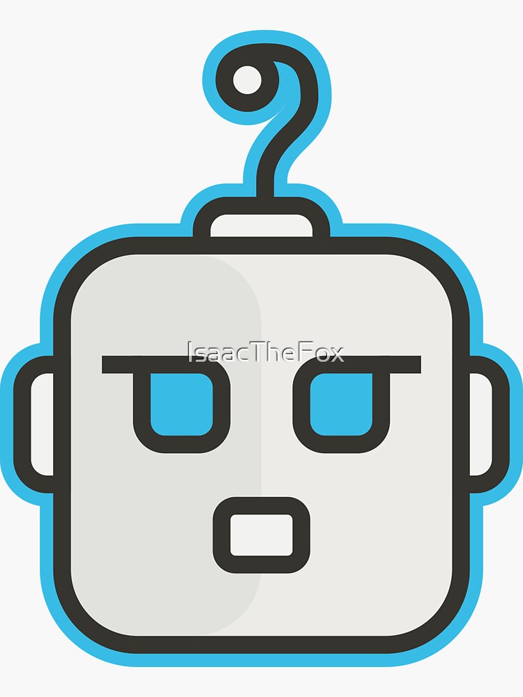 "Confused Robot" Sticker by IsaacTheFox | Redbubble