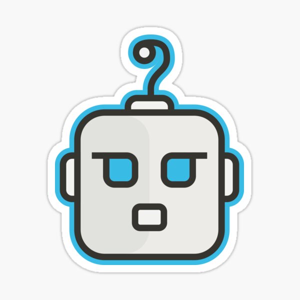 "Confused Robot" Sticker by IsaacTheFox | Redbubble