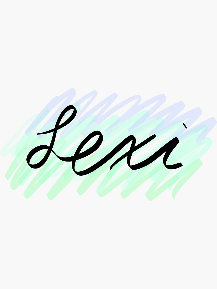 "Lexi - Hand Drawn Name Image" Sticker by GraceCecilia | Redbubble