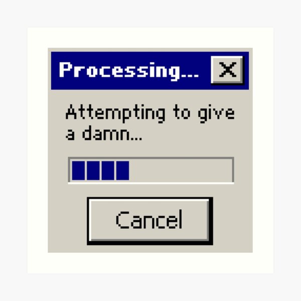 "windows 95 error message aesthetic" Art Print by fallput | Redbubble