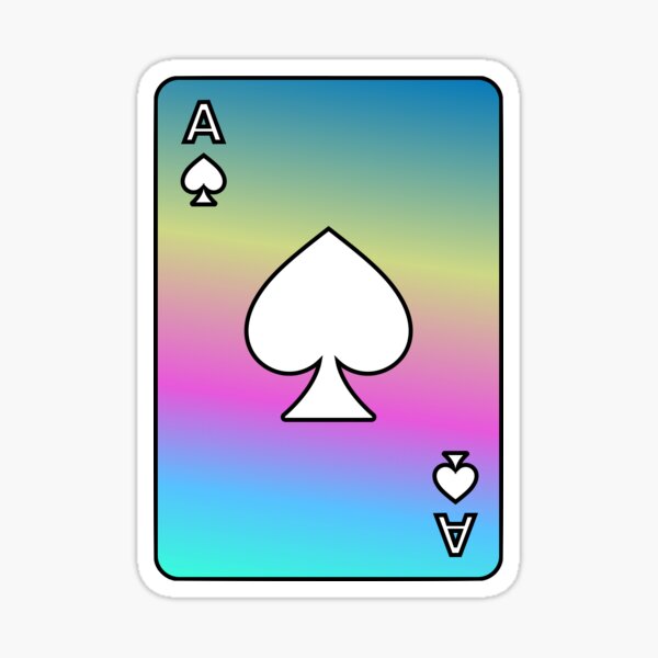 "tye dye ace card" Sticker for Sale by lexiostrager | Redbubble