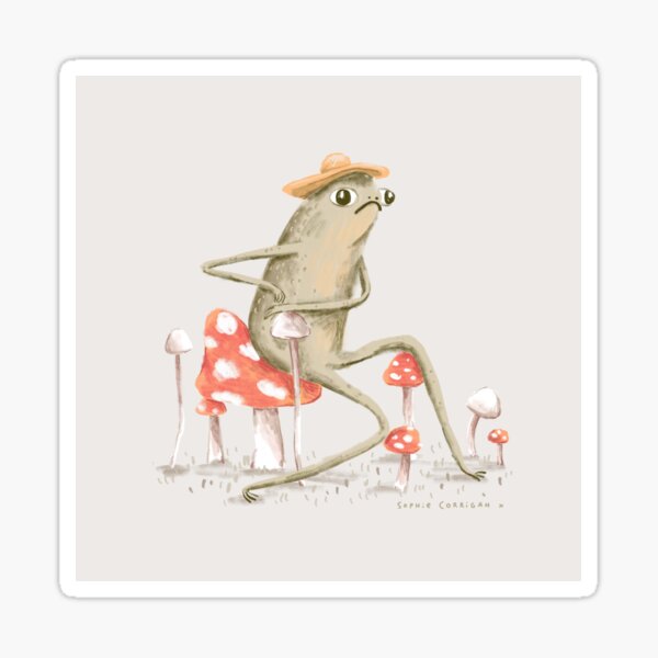 "Awkward Toad" Sticker for Sale by SophieCorrigan | Redbubble
